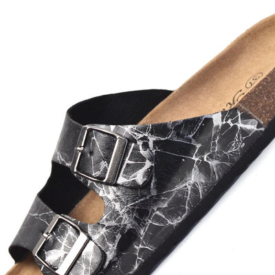 2021 summer Hot Selling ladies sandal Flat Double Strap Buckle Fashion Design Outdoor ladies cork slippers other trendy shoes