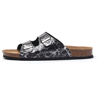 2021 summer Hot Selling ladies sandal Flat Double Strap Buckle Fashion Design Outdoor ladies cork slippers other trendy shoes