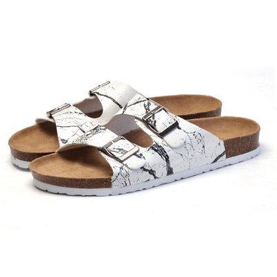 2021 summer Hot Selling ladies sandal Flat Double Strap Buckle Fashion Design Outdoor ladies cork slippers other trendy shoes