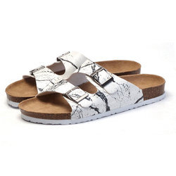 2021 summer Hot Selling ladies sandal Flat Double Strap Buckle Fashion Design Outdoor ladies cork slippers other trendy shoes