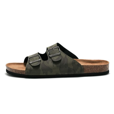 Camouflage Cork Slippers Female Beach  Anti Slip Breathable