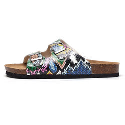 High quality multicolor serpentine sandal women cork sandals slipper casual summer slippers rubber sandals