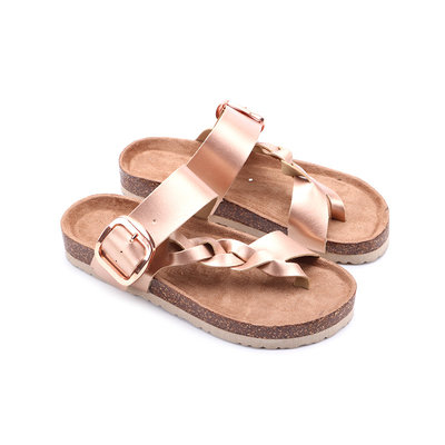 Leisure Summer Beach Shoes Flat With Cork Anti Slippery Comfortable