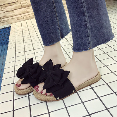 Flat Bottom Women Slippers Comfortable Rubber Slide  Anti Slip Breathable