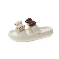 Bowknot Upper Beach Shoes Women  Thick Bottom Non Slip  Beach Shoes
