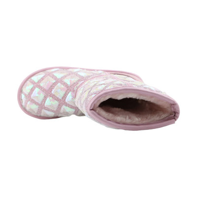 Plush Lining Women Winter Snow Boots Sequin Pattern  Keep Warm
