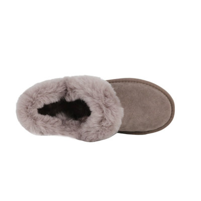 women winter cow suede Flat heel short wool  non-slip snow boots platform boots