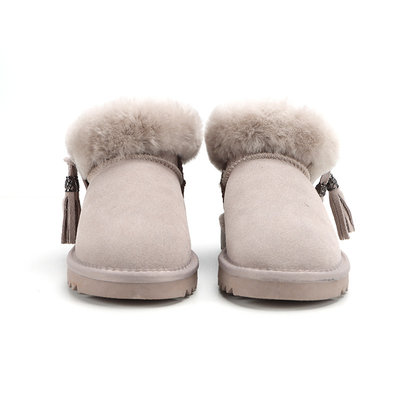 Cute Flat Children Snow Boots Bling Sequin  Thicken Warm Faux Fur Snow Boots