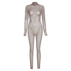 2020 Autumn Winter Hot Sale Casual Women's one piece Spots set Printed Long Sleeve Round Collar Jumpsuit ladies Fashion yoga set