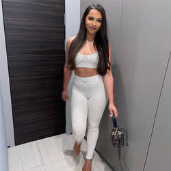 New Style Sportswear sexy Hollow out Condole belt vest Workout Women Gym Set solid color Yoga Leggings Girls