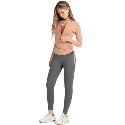 2021 yoga top women's tight-fitting short half-zipper long-sleeved yogawear new spring activewear running sport suit ems