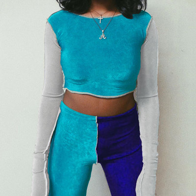 ladies Yoga Set Sports Suit yoga Pant and bra Solid color youth sportwear Woman Gym Wear patchwork crop Tops Fitness clothes