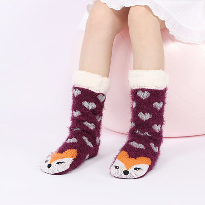 2021 Lovely adults chunky coral Christmas Slipper Socks Cozy Warm home Floor Socks winter socks for women