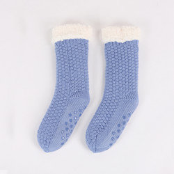 new arrival women winter new solid color anti skid socks knitted polyester socks with numerous colors designer socks