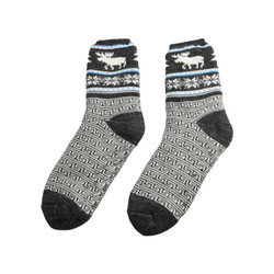Non Slip  Ladies Slipper Socks Reindeer Fleece Warm Fuzzy And Soft
