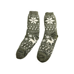 Fleece Lined Ladies Slipper Socks Thermal Fuzzy Breathable For Winter