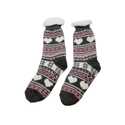 Thick Warm Knit Fuzzy Fluffy Slipper Socks Home Indoor Sherpa Lining Slipper Socks