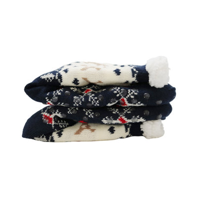 Winter Fleece Lining Ladies Slipper Socks  Indoor  Fuzzy  Knitted