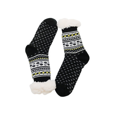 Knit Winter Ladies Slipper Socks Non Slip Socks With Grippers