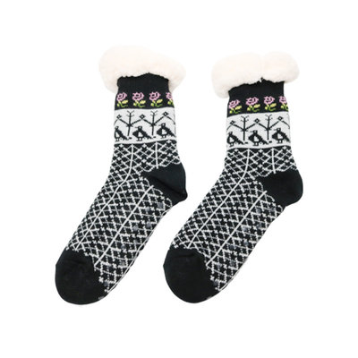 Women Home Slipper Socks Fuzzy Thick Warm Heavy Fleece Lined Slipper Socks
