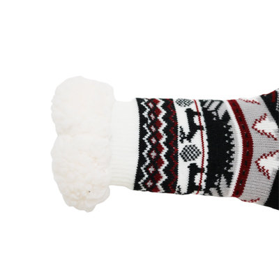 Fuzzy Slipper Socks Warm Thick Heavy Fleece Lined Fluffy Christmas Stockings Winter Socks Women Snowflake Deer Knit