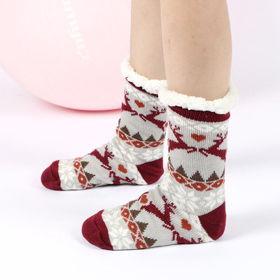 new arrival ladies comfortable soft fluffy socks sweat absorbed thick antiskid floor socks Warm christmas stocking