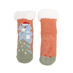 female winter skin-friendly breathable mid length sherpa socks non-slip homes socks antiskid absorb sweat women fuzzy sock