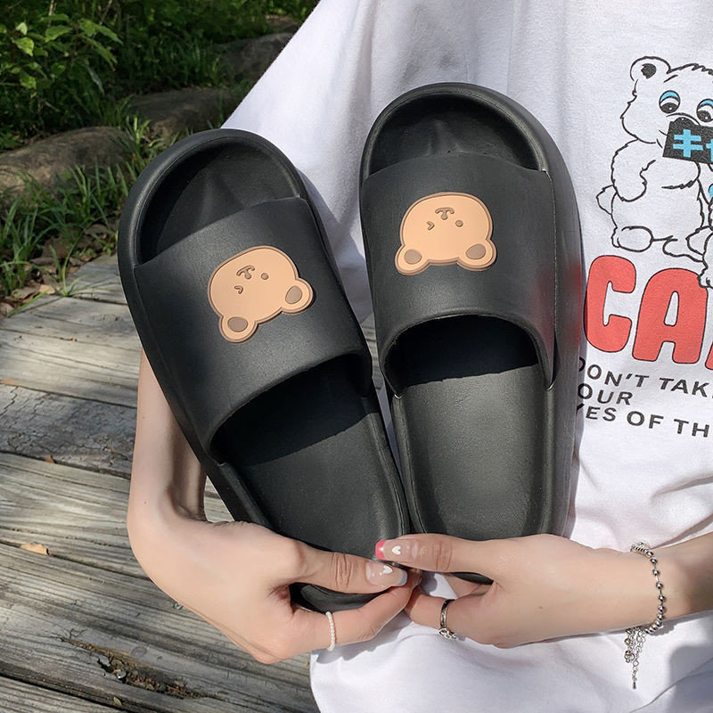 New style fashion trend cute bear cartoon summer sandals women soft sole non-slip slippers home indoor shoes wholesale