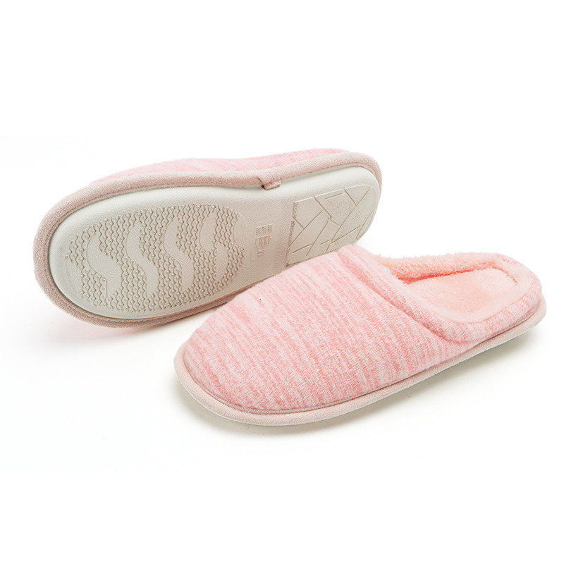Women Winter house Indoor Slippers soft Plush Single jersey Slippers Non-slip Floor Shoes ladies Bedroom Home Slippers