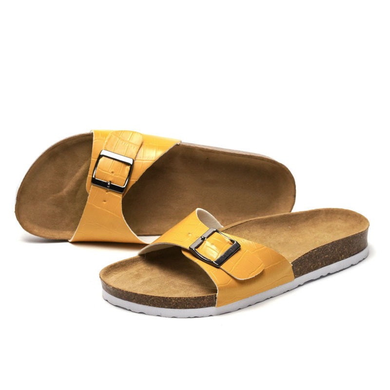 Non Slip Summer Ladies Cork Slippers Outdoor Casual  Custom Logo