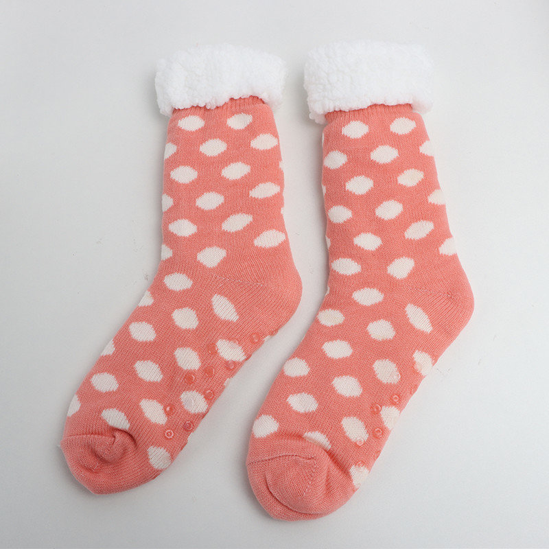 new arrival Women Winter Soft Knit comfortable fluffy fur socks Warm designer socks non-slip dot pattern fashion Socks