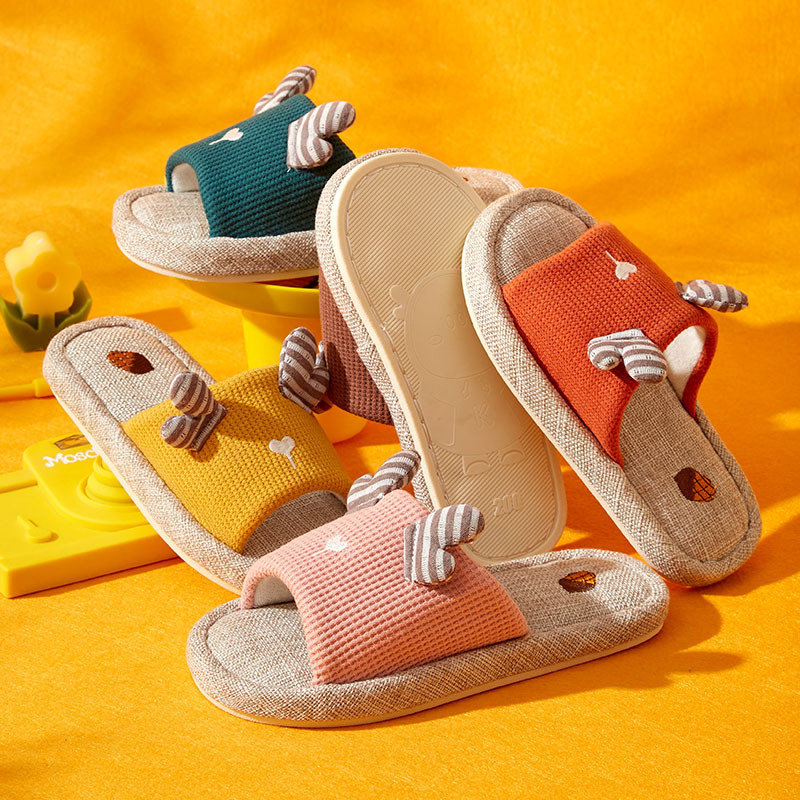 Factory supply summer cute elk antlers cartoon children slippers comfortable home shoes for boys and girls