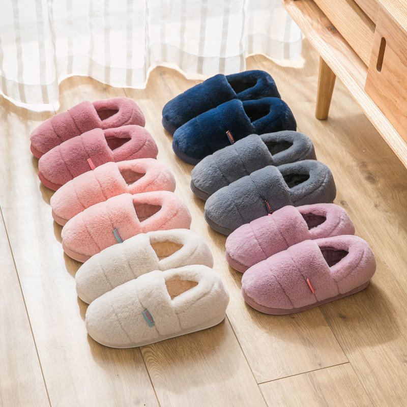 New style wholesale warm winter large size home house slippers shoes with thick non-slip soles for women and men