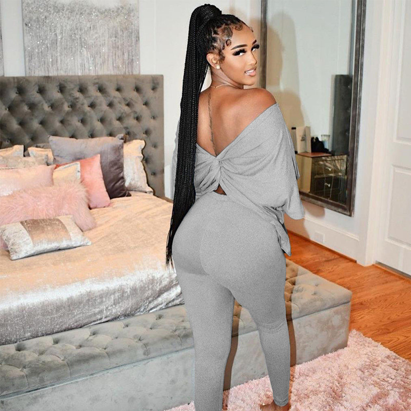 wholesale custom women ruched butt yoga set grey tight sports suit ladies workout sportswear long sleeve gym wear