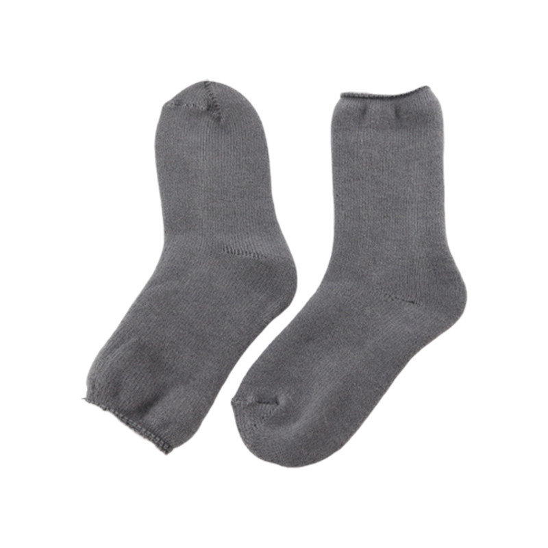 gray classic women warm  winter knit indoor slipper socks comfortable home socks