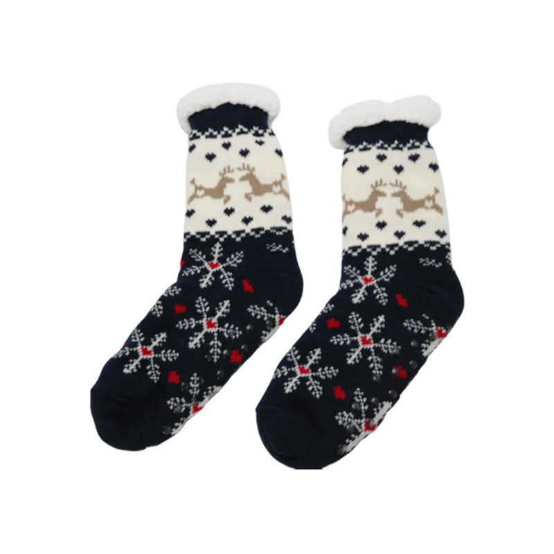 Winter Fleece Lining Ladies Slipper Socks  Indoor  Fuzzy  Knitted