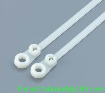 Stainless steel inlay block mountable head cable ties