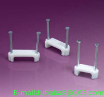 Double nail type flat cable clips