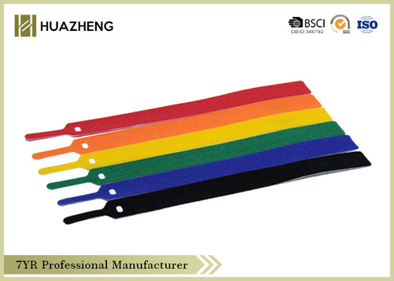 Colorful Wire Cord / Cable Hook And Loop Fastener Straps Heavy Duty