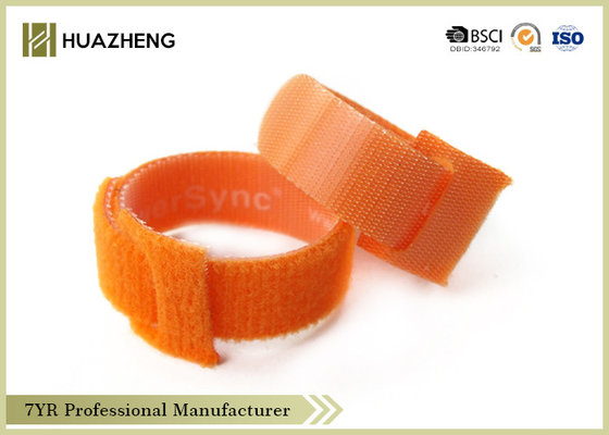 Adjustable Orange Industrial Hook Loop Cable Ties Wrapping