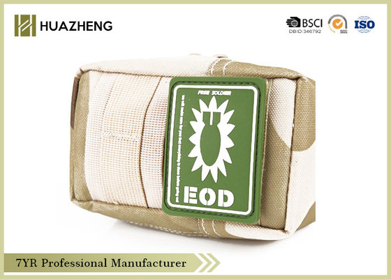 Logo Embroidary Custom PVC Badge For Bags / Luggage SGS ROHS