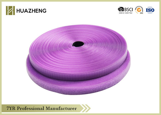 Decorative Hook Loop Tape 20mm Purple Beautiful High Strength