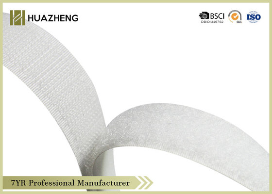 20mm White Durable Fastener Hook Loop Tape  For Garments and Shoes