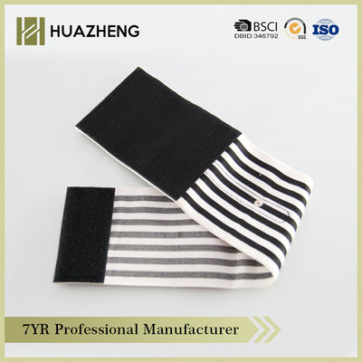 Medical Euipment / Luggage Elastic Hook And Loop Strap Anti-Slip Printed Logo