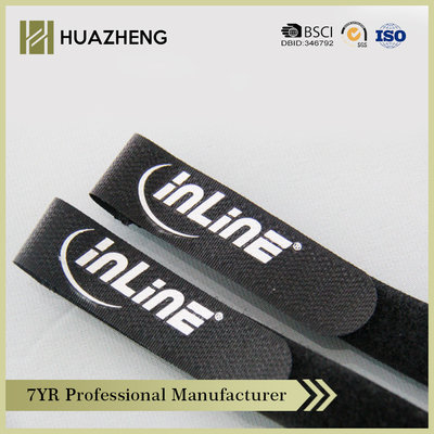 Short Nylon Printed Fastener Hook Loop Strap With Buckle Eco-Friendly