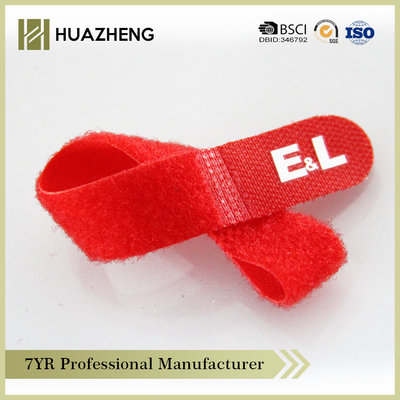 Red Resusable Hook and Loop Fastener Tape Adhesive Strap