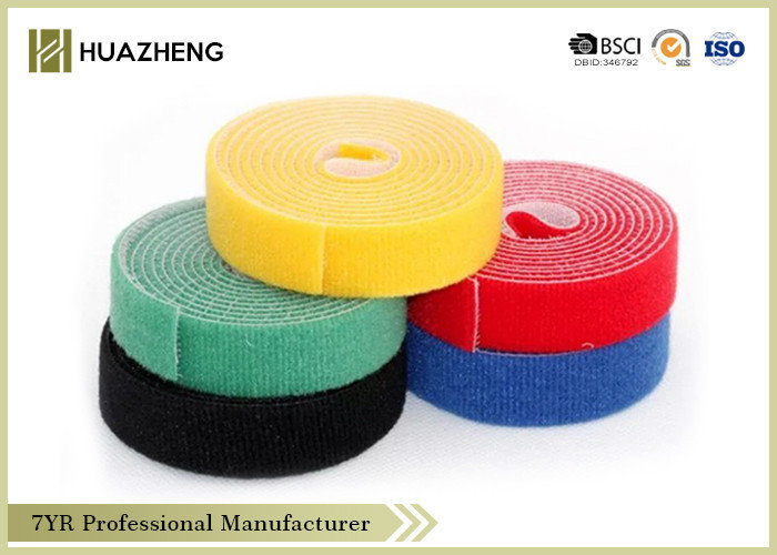 Colorful Nylon Double Sided Hook And Loop Tape With Plastic Buckle 20MM - 110MM