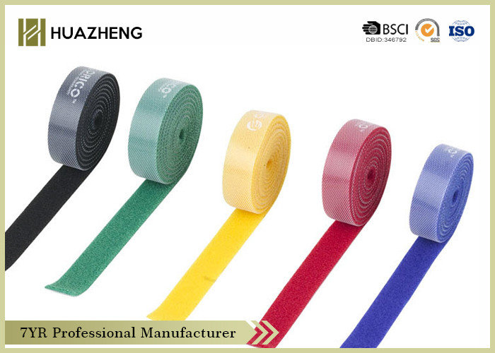 Colored Resusable 25mm Sided Hook And Loop Fastener Tape