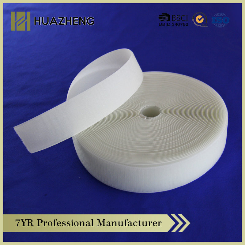 High Fastness Hook And LoopCable Ties Roll 38 Mm White For Garment Accessories