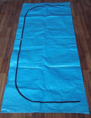 Cloro las bolsas para transportar cadáveres tejidas azules libres del PE y de los PP 6 manijas aseguradas remaches